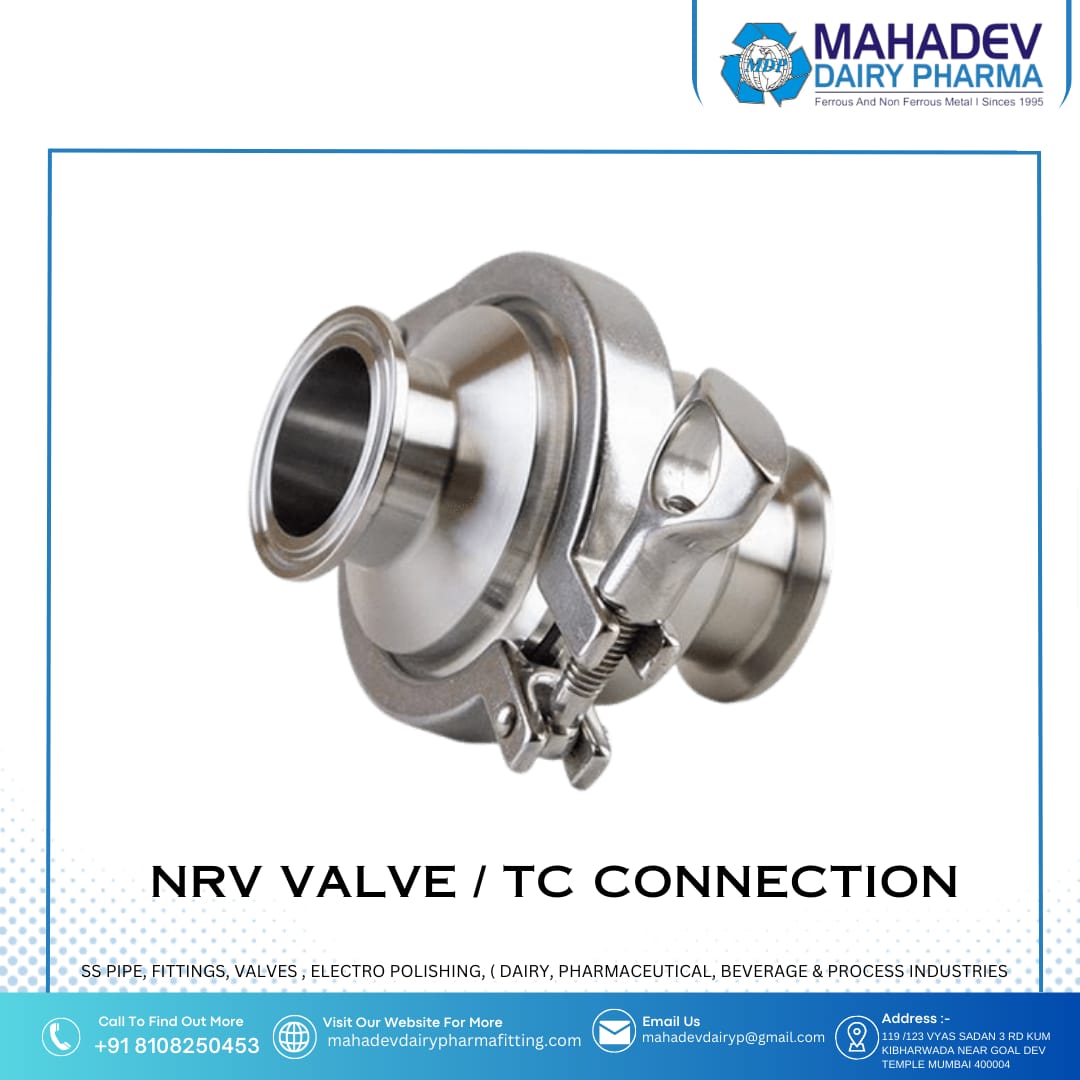Stainless Steel Non Return Valve / NRV VALVE IN INDIA - Mahadev Dairy ...