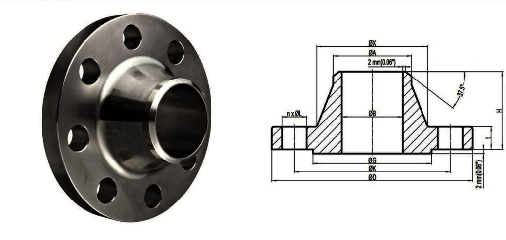 ASTM Flange Dimensions Chart | A105, A182, ASME B16.5, ANSI Sizes